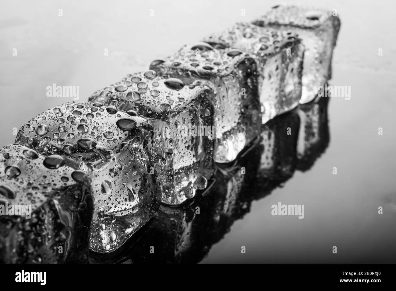 Ice cubes with water drop Stock Photo - Alamy