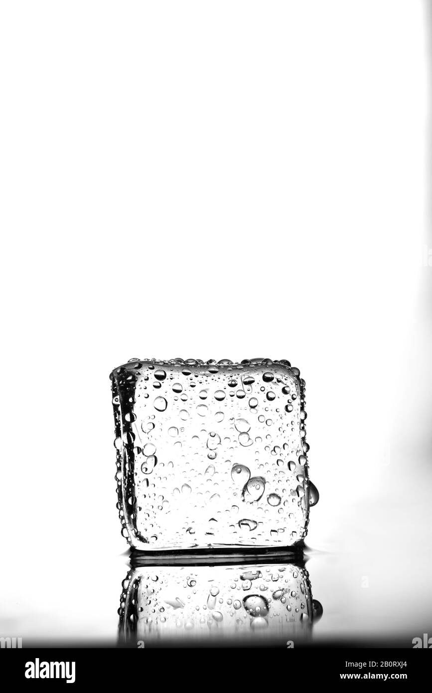 Ice cubes with water drop Stock Photo - Alamy
