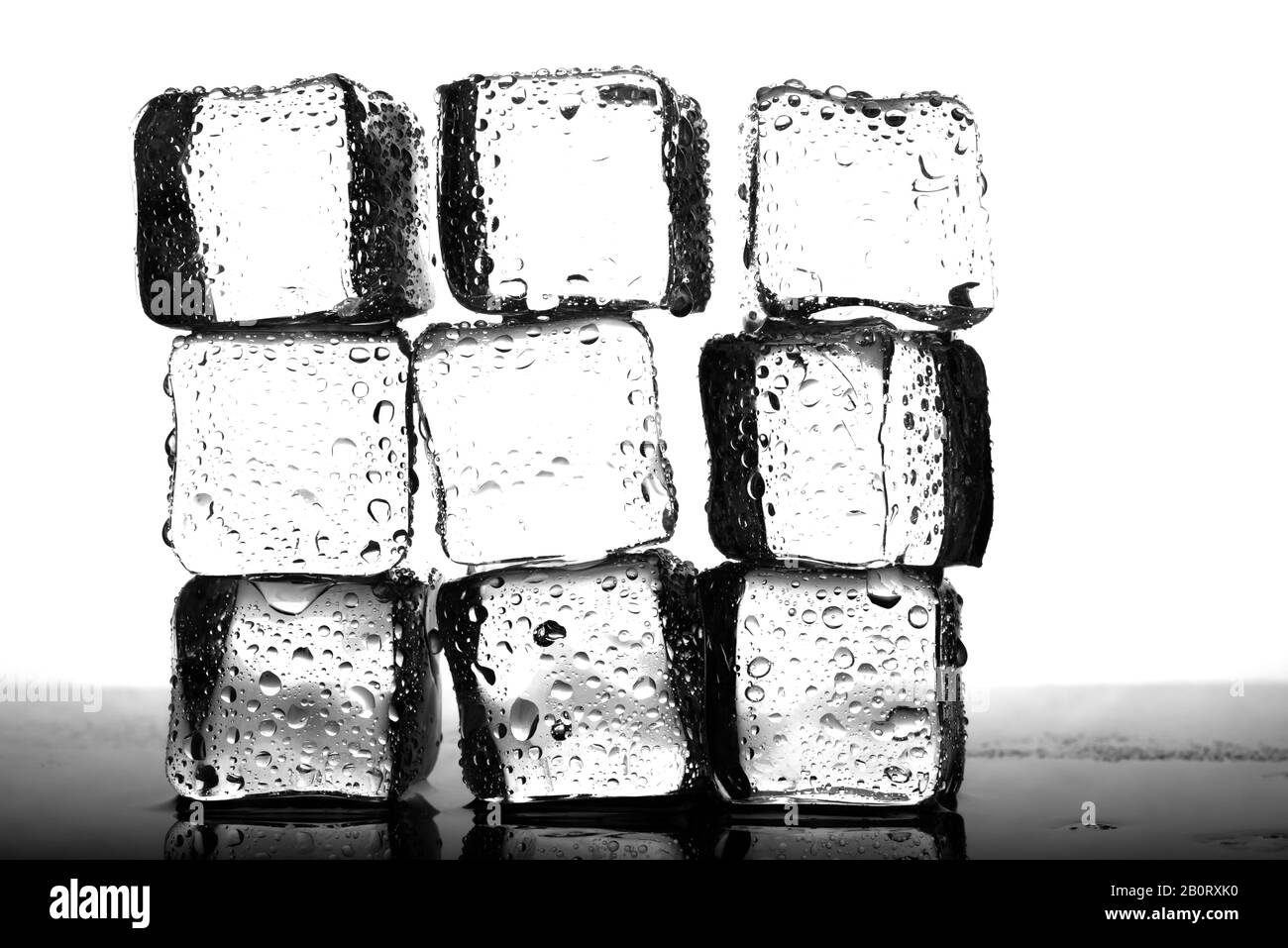 Ice cubes with water drop Stock Photo - Alamy