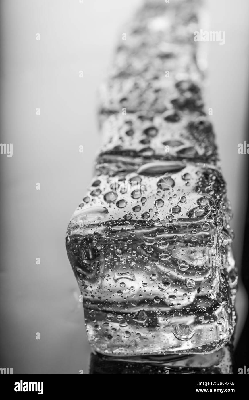 Ice cubes with water drop Stock Photo - Alamy