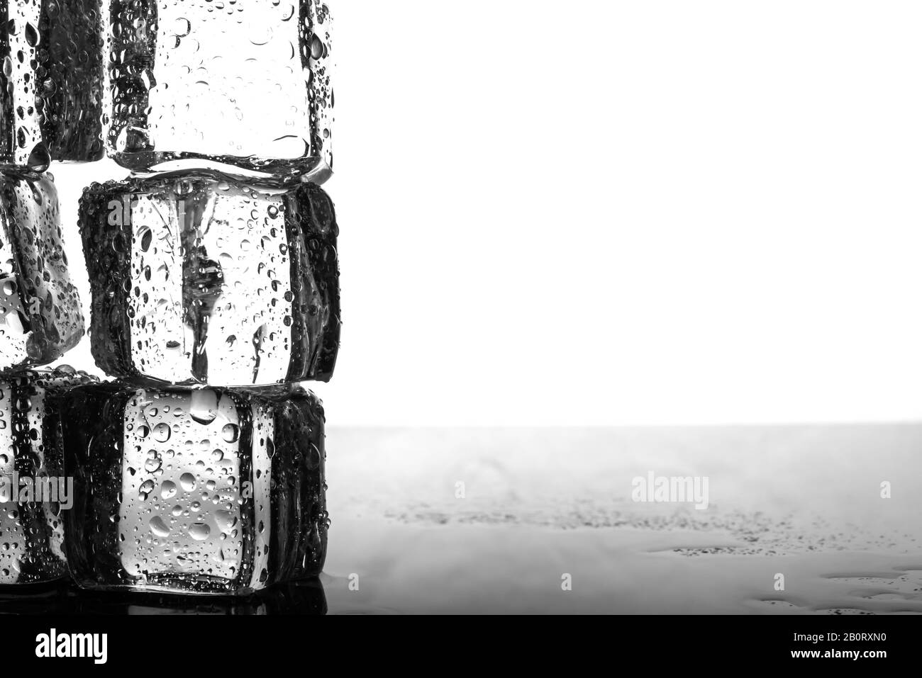 Ice cubes with water drop Stock Photo - Alamy