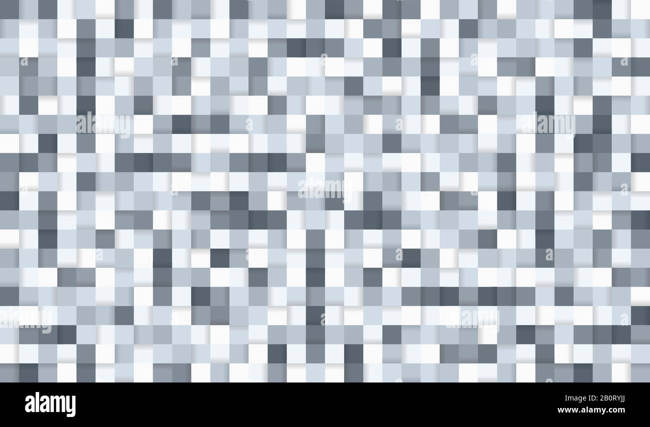 Abstract tiles background illustration. Seamless grayscale squares ...