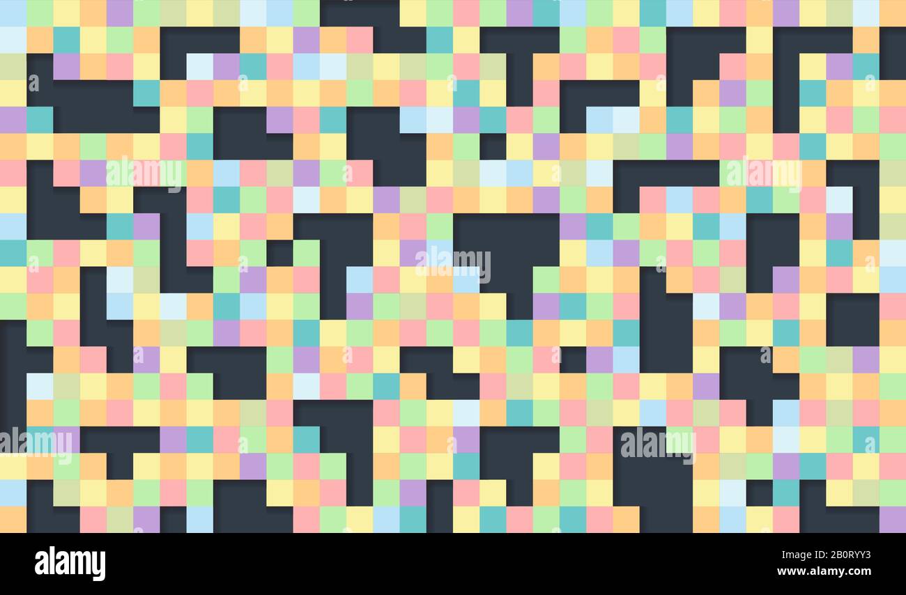 Beautiful tiles background. Colorful pixel background for card or ...