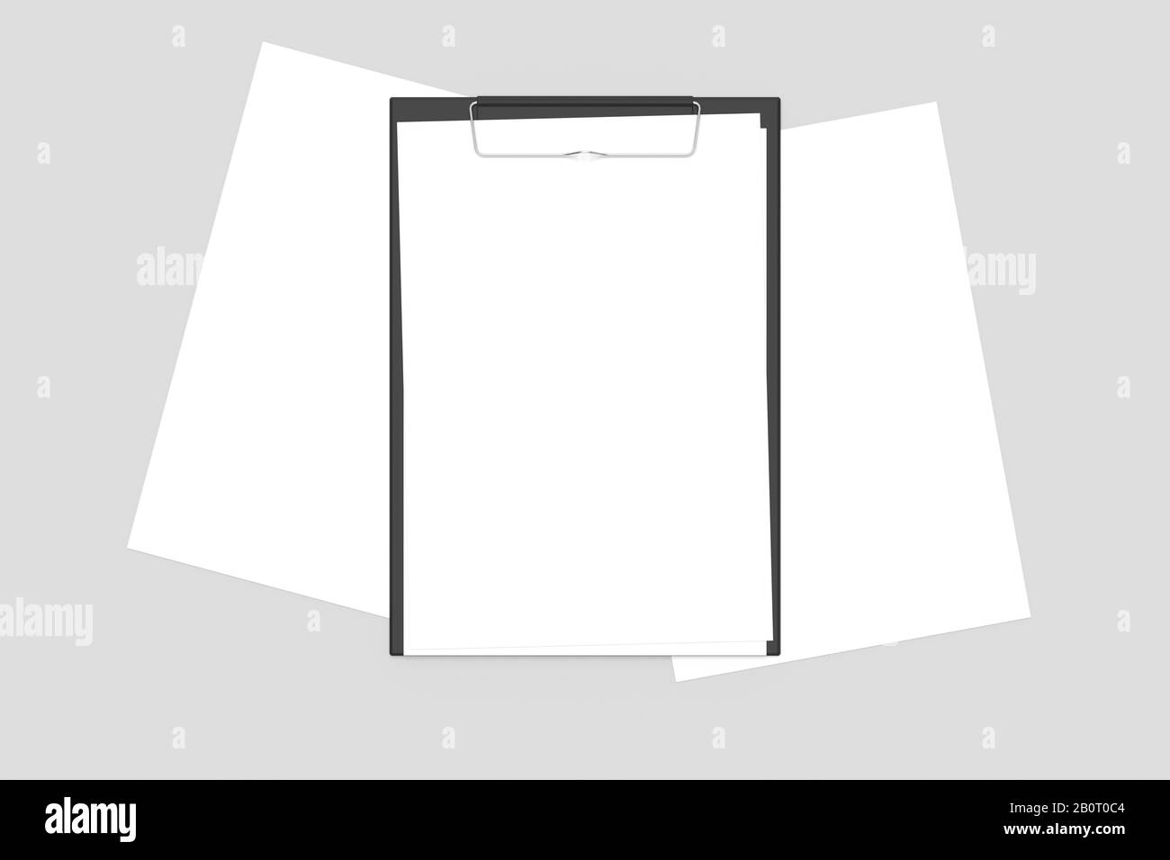 3D rendering, top view of a4 size paper mock up template for you design ...