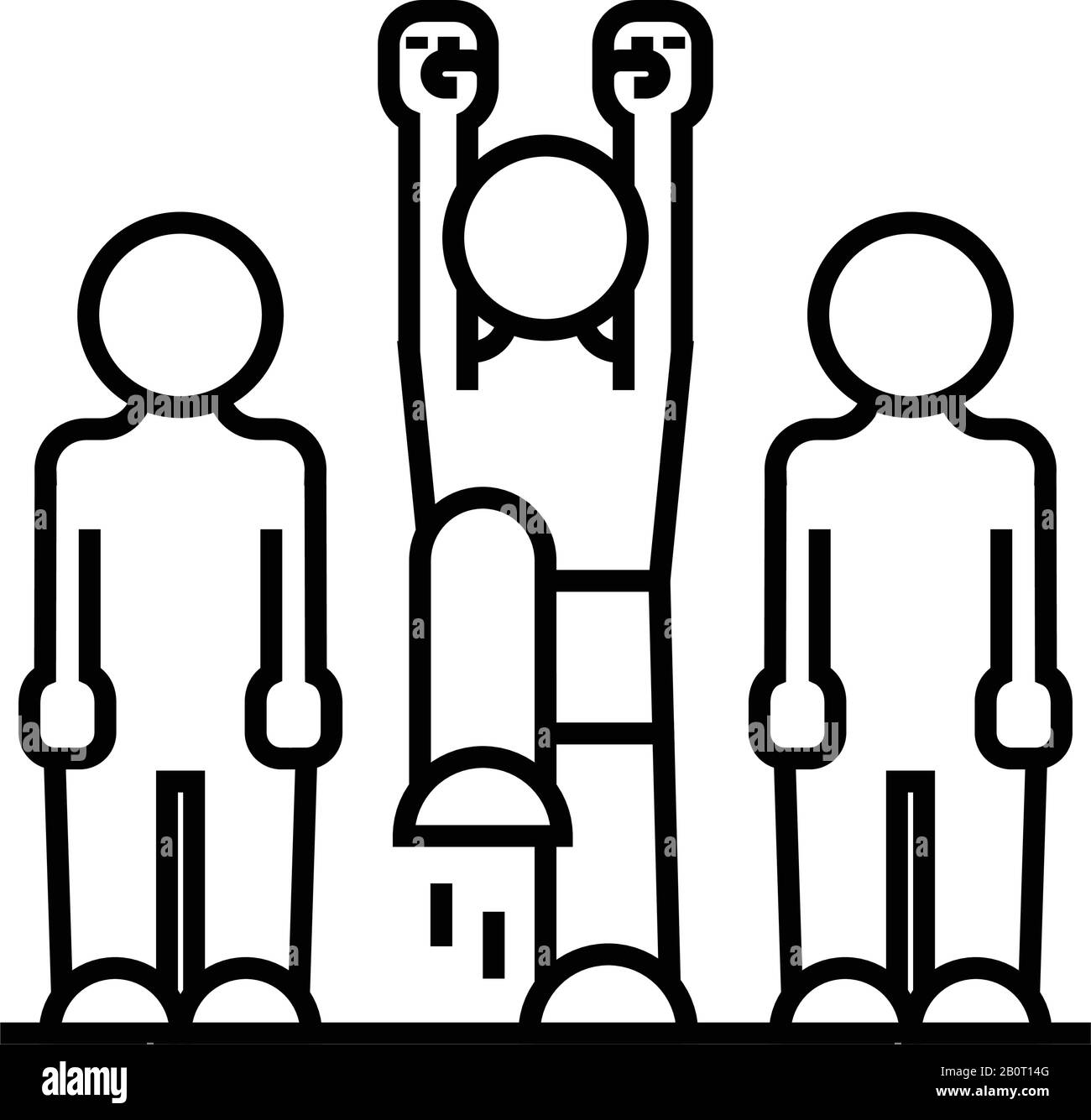 Active person line icon, concept sign, outline vector illustration, linear symbol Stock Vector ...