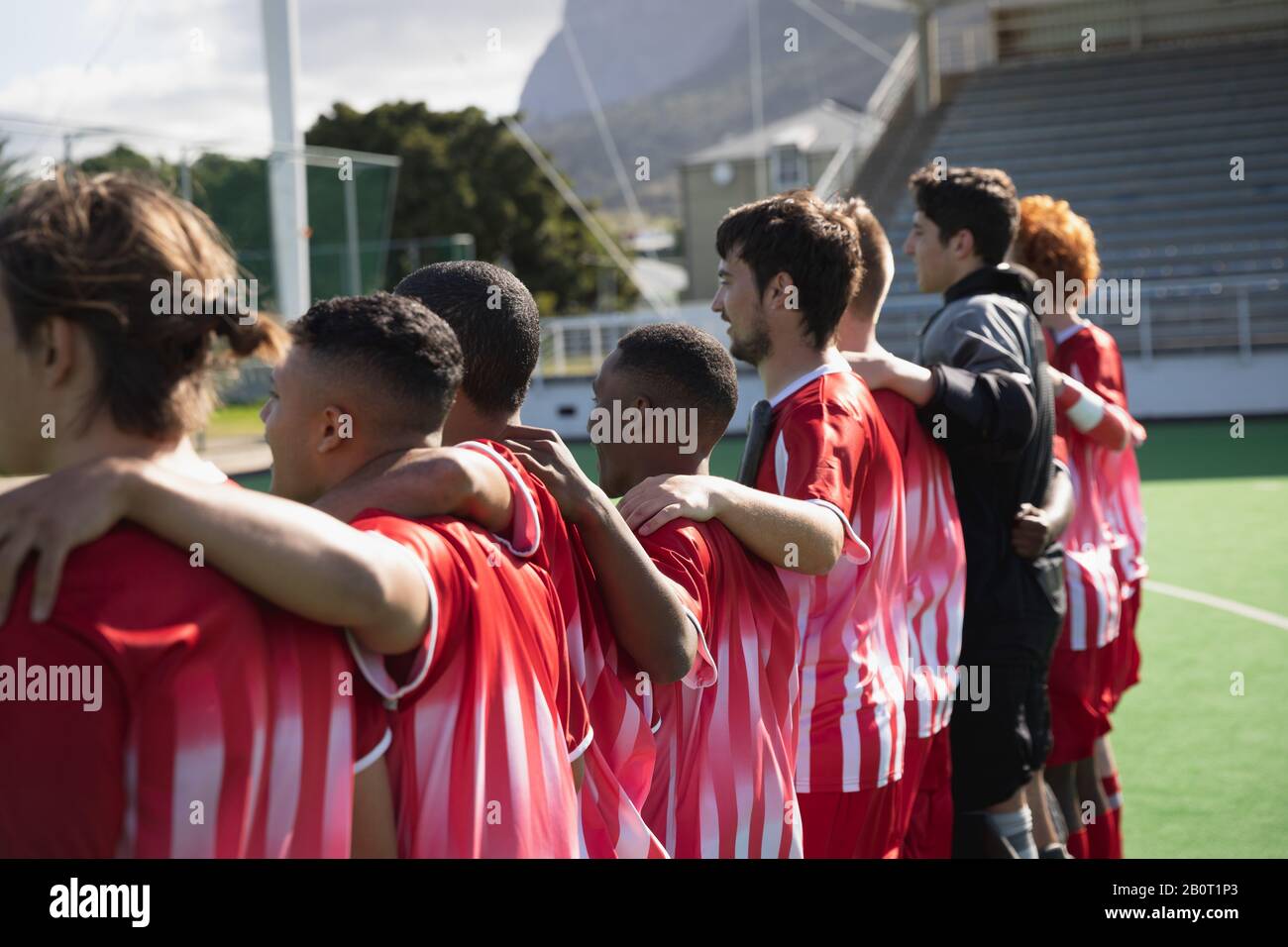 Field hockey players arm in arm before the match Stock Photo - Alamy