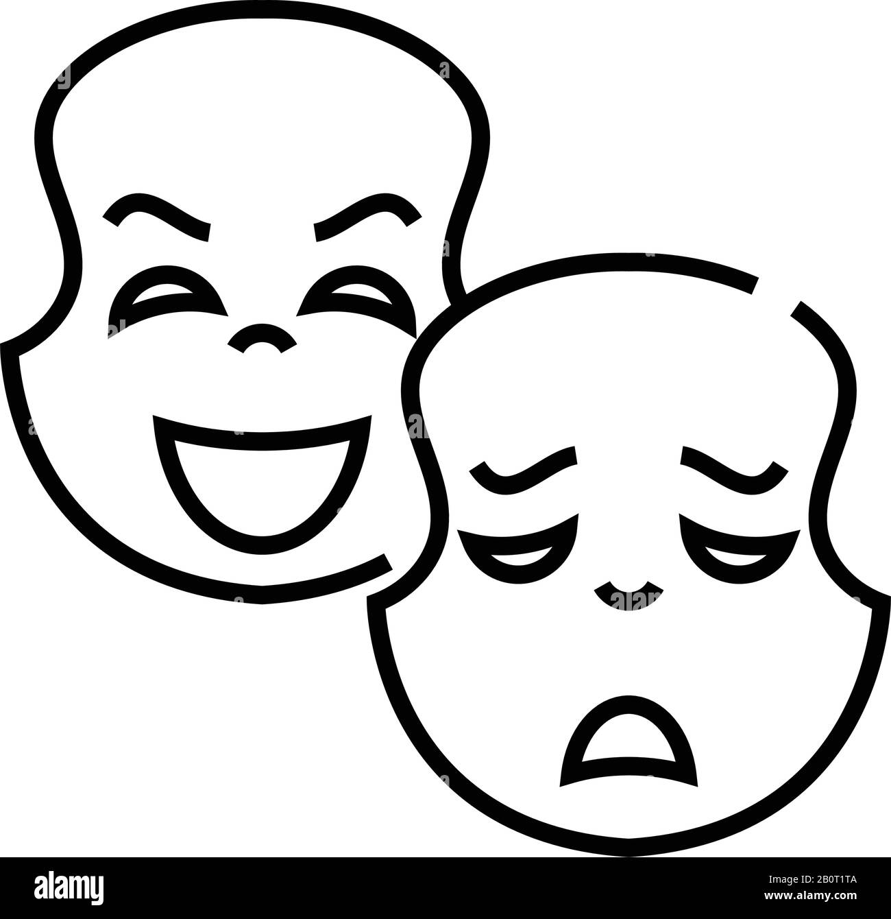 Acting lesson line icon, concept sign, outline vector illustration ...