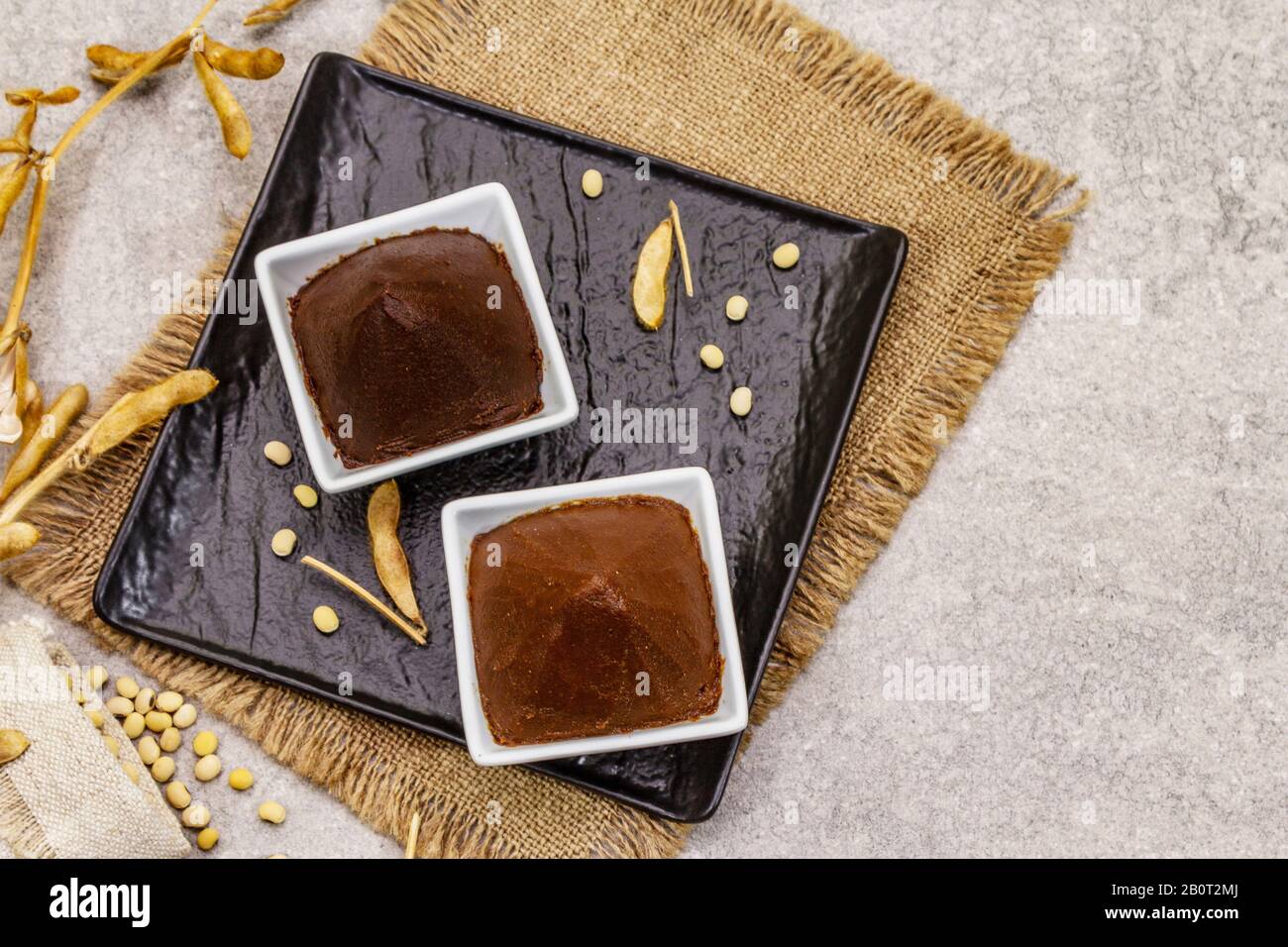 Miso paste, traditional Japanese seasoning. Two types, dark and light ...