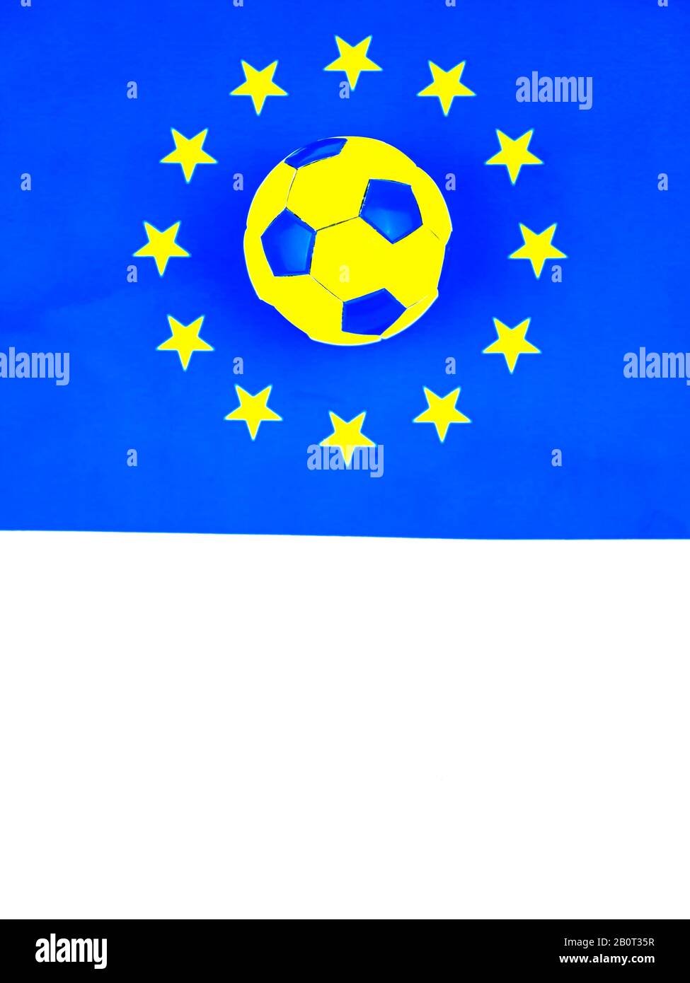 European Union flag and soccer ball Stock Photo - Alamy