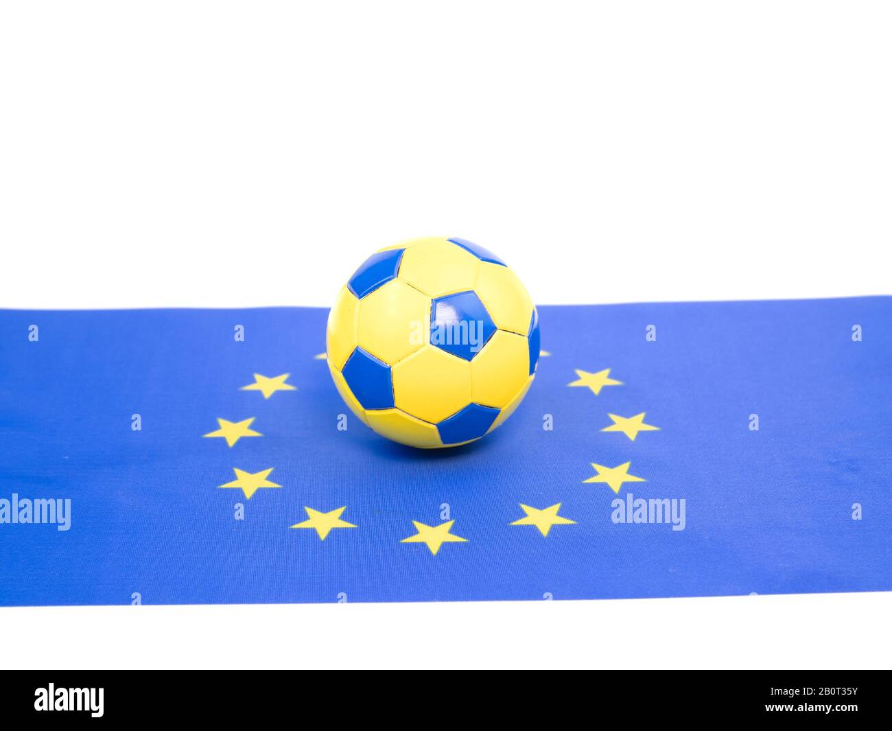 European Union flag and soccer ball Stock Photo - Alamy