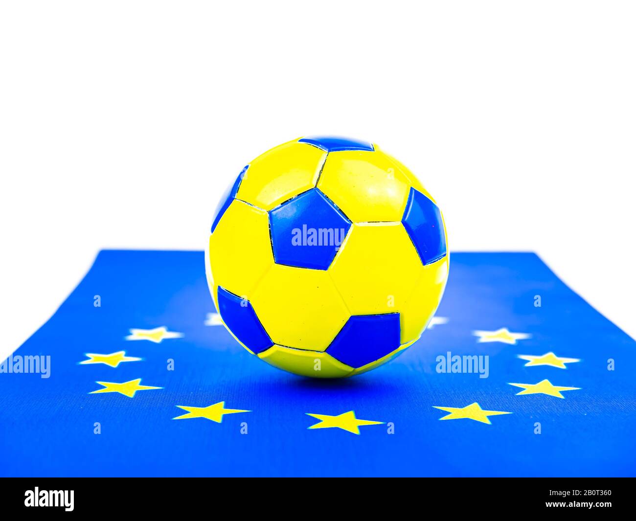 European Union flag and soccer ball Stock Photo - Alamy