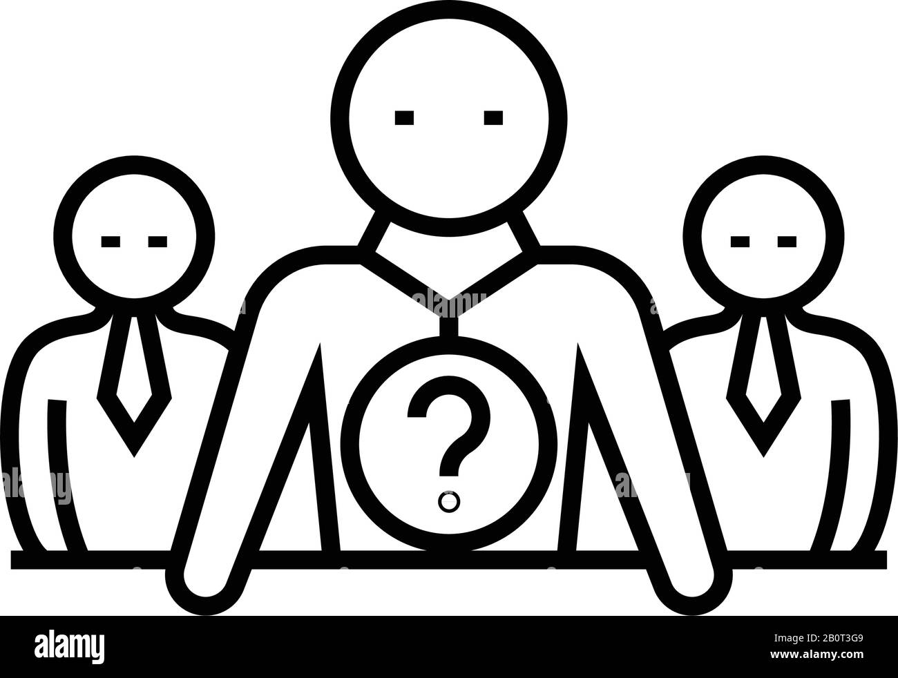 Asking person line icon, concept sign, outline vector illustration, linear symbol Stock Vector ...