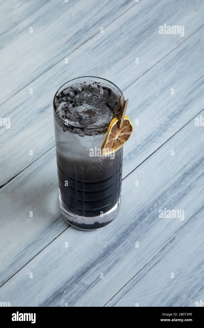 Cubata with pepper cocktail in tall glass Stock Photo - Alamy