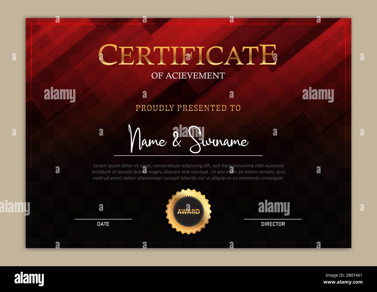 Certificate template hi-res stock photography and images - Alamy