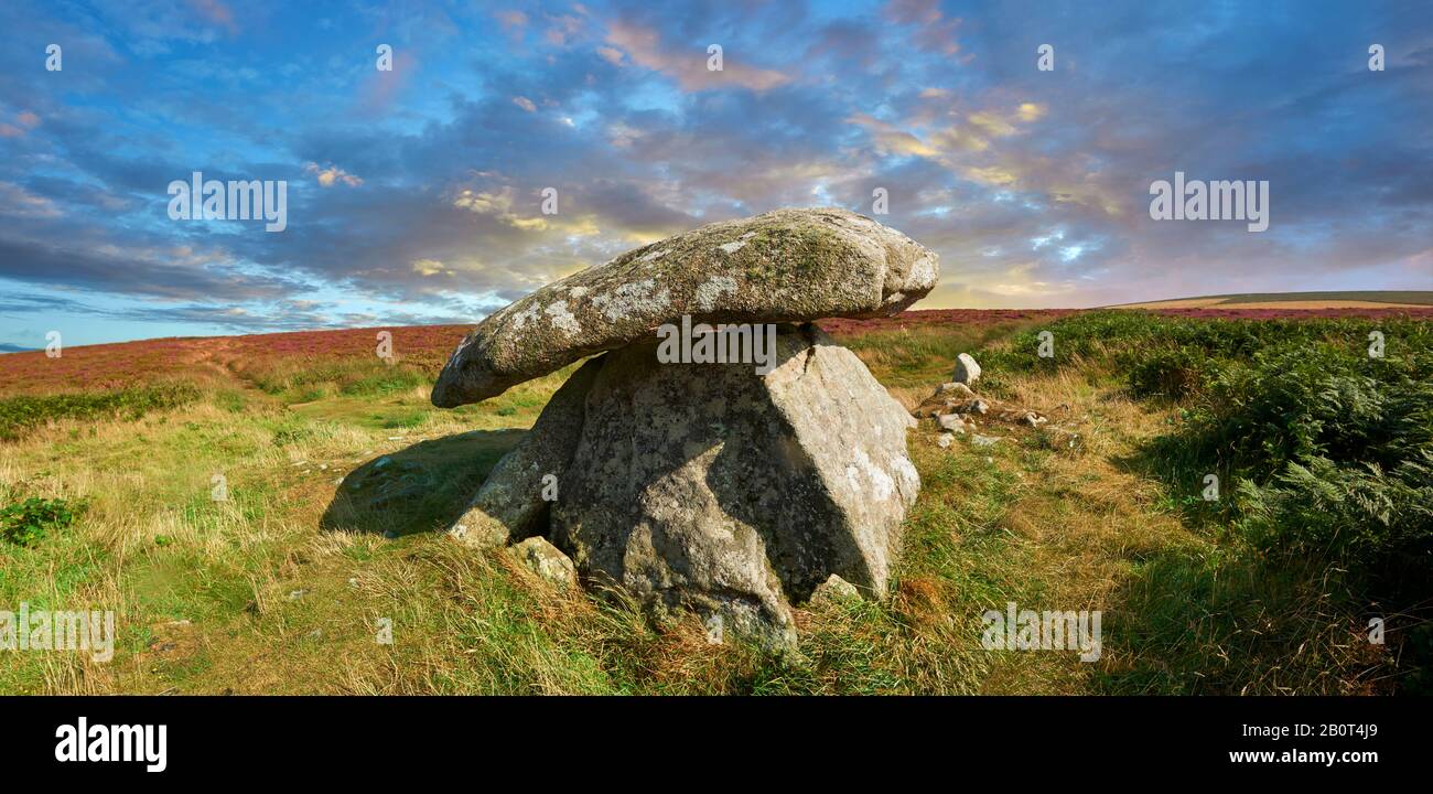 Chun or Chûn, Quoit is a megalithic burial dolmen from the Neolithic ...