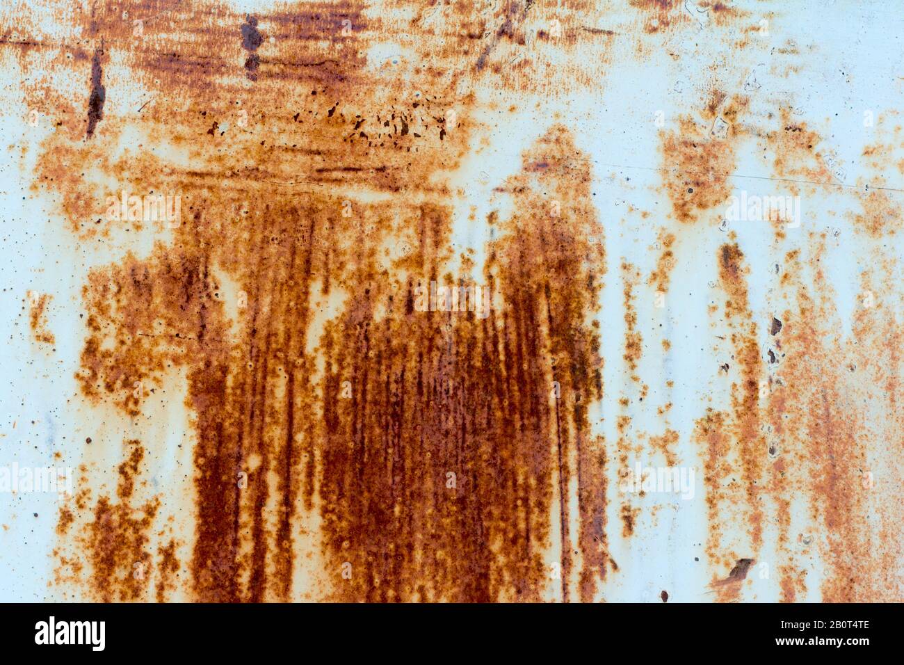 Rust.Light blue metal covered with rust.Corrosion Stock Photo - Alamy