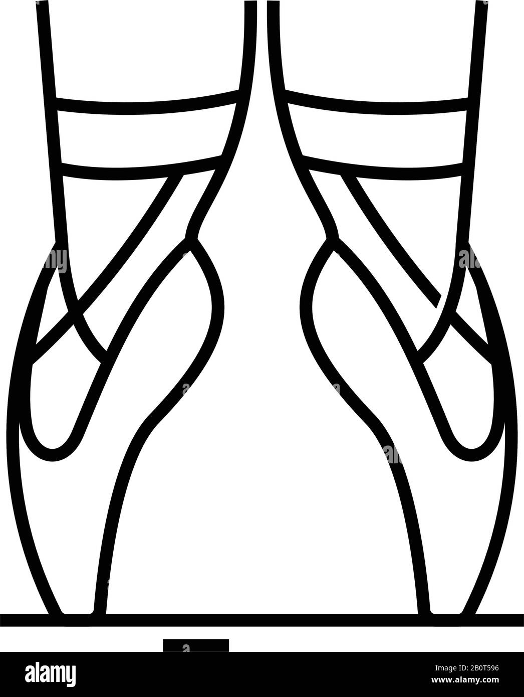 Ballet seasons line icon, concept sign, outline vector illustration ...