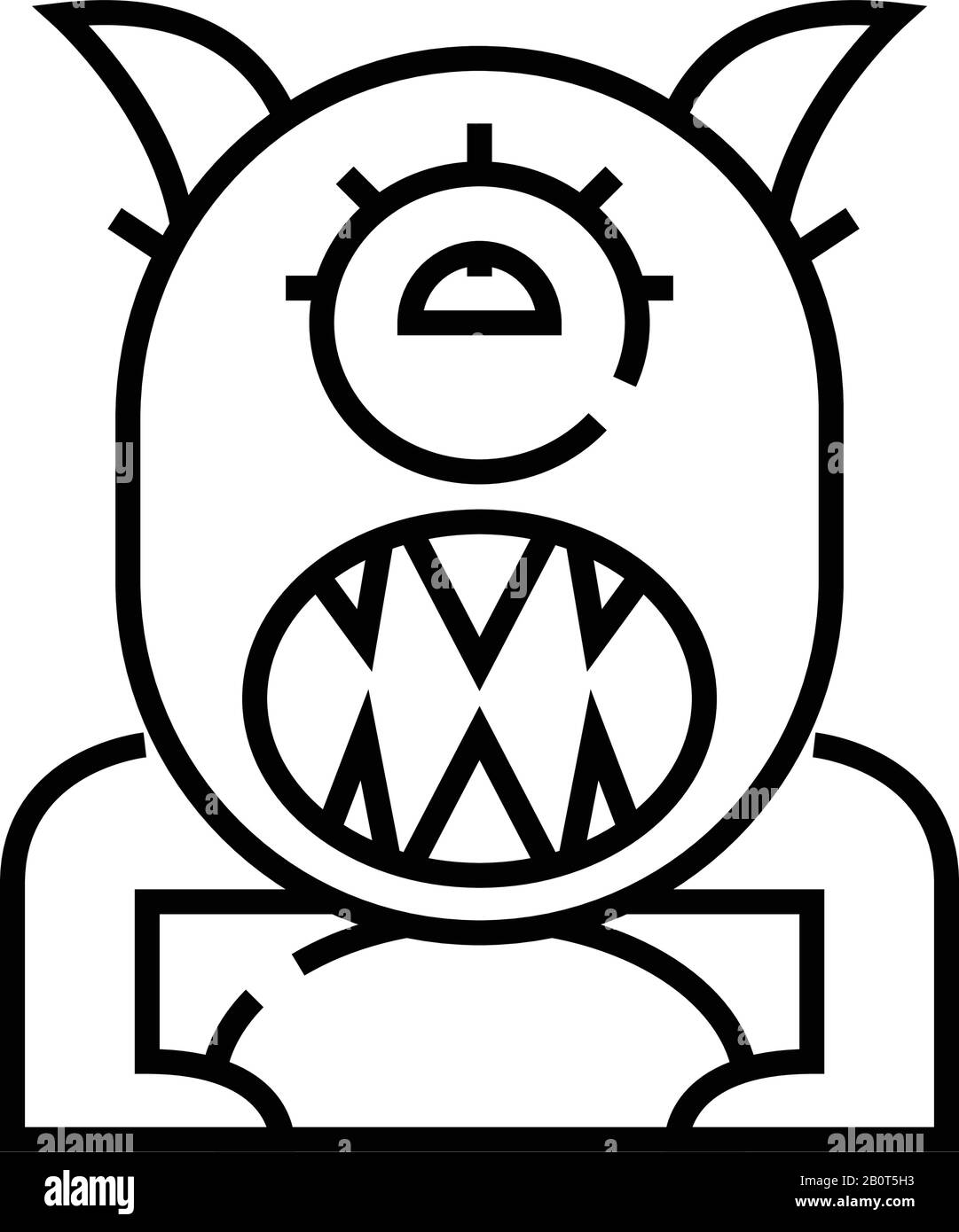 Beast line icon, concept sign, outline vector illustration, linear ...