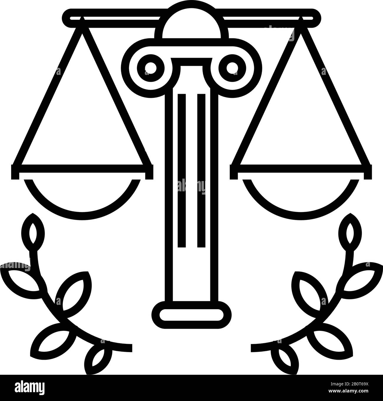 Balance line icon, concept sign, outline vector illustration, linear ...