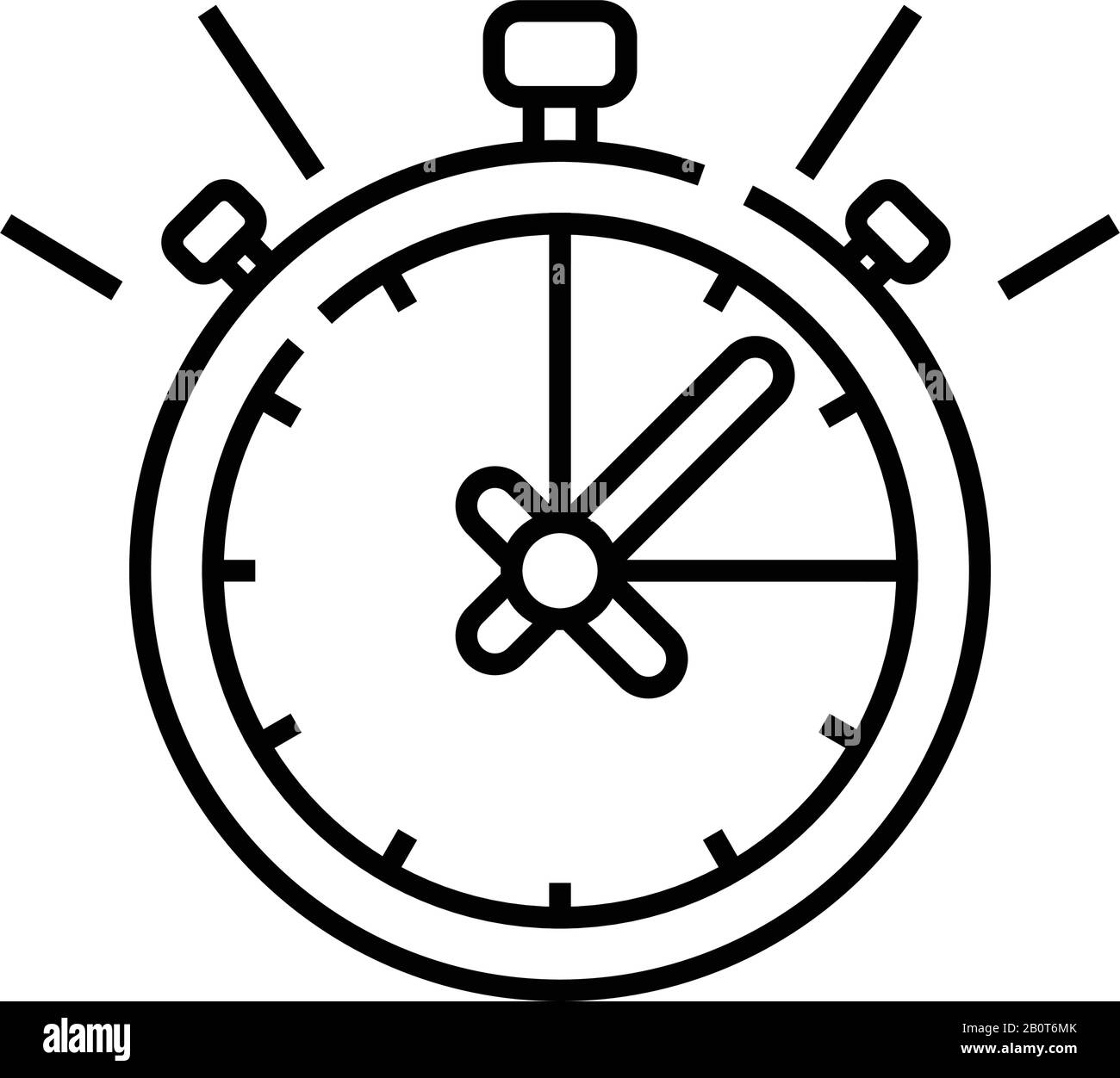 Alarm sound line icon, concept sign, outline vector illustration ...