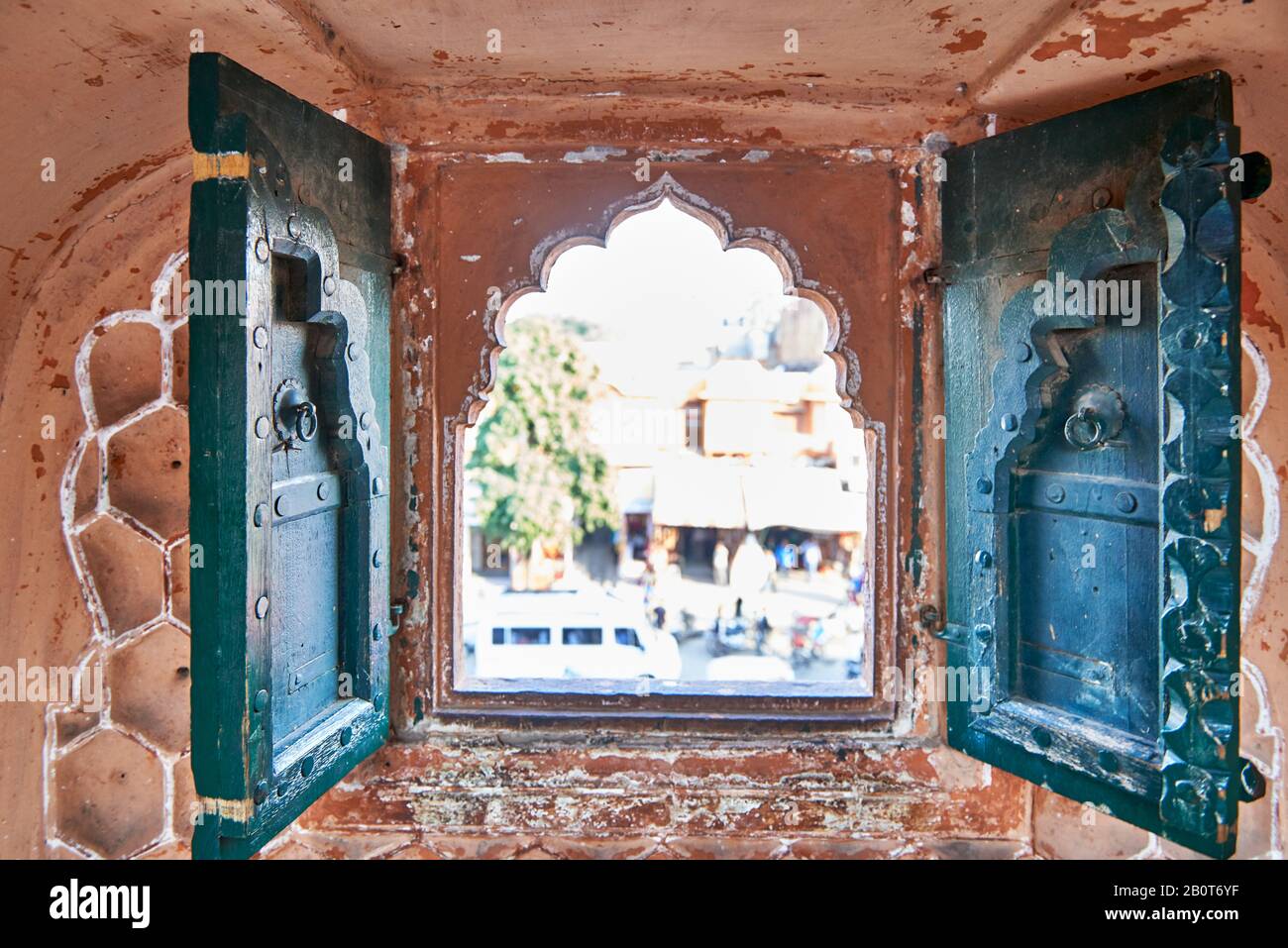 small window of Palace of the Winds, Hawa Mahal, Jaipur, Rajasthan ...