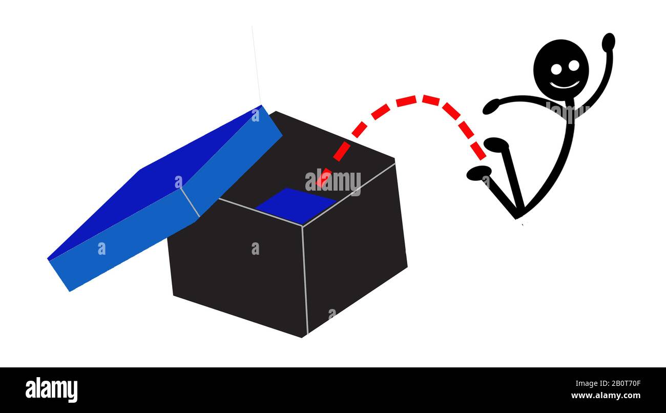 Jumping out box hi-res stock photography and images - Alamy