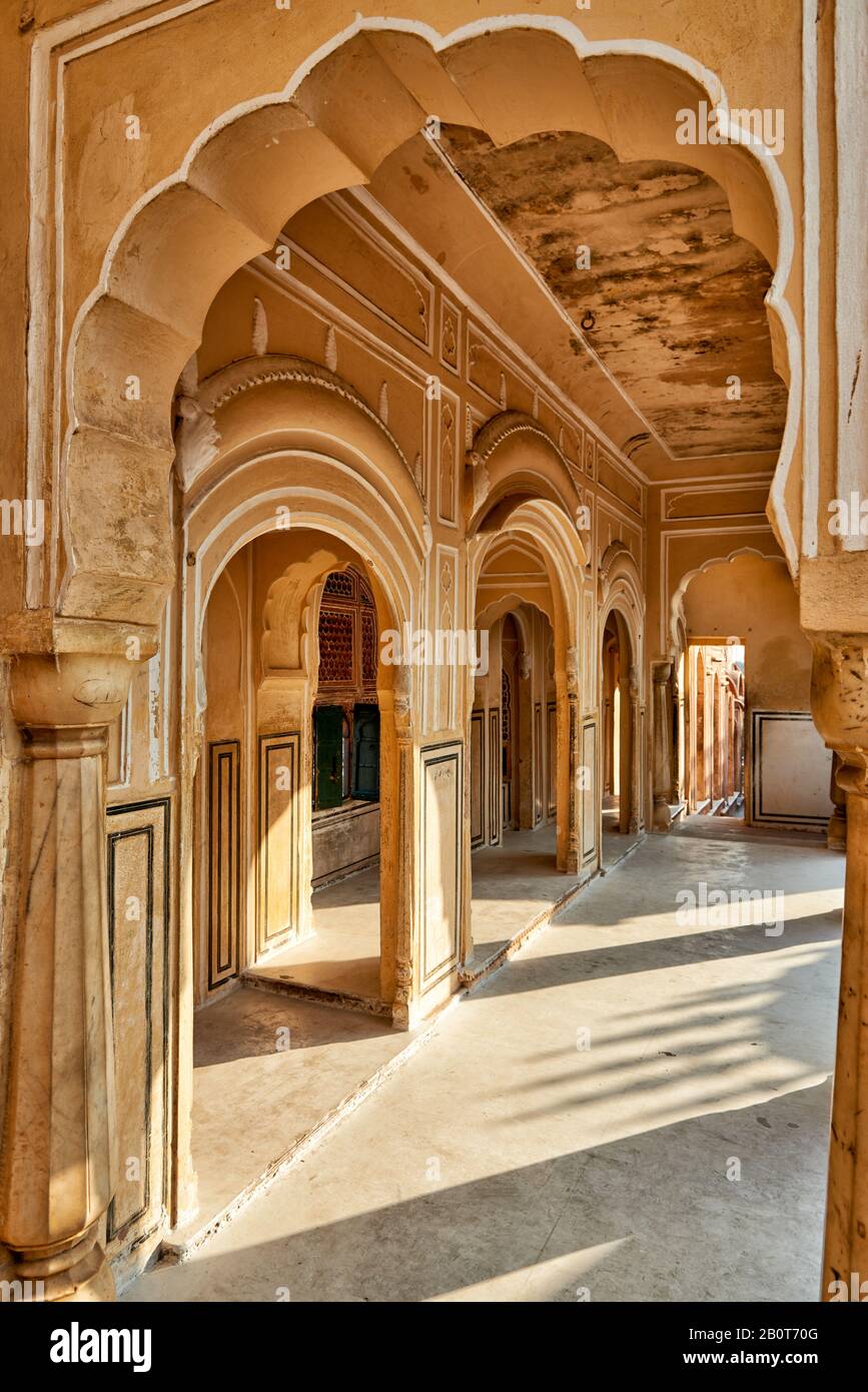 inside of Palace of the Winds, Hawa Mahal, Jaipur, Rajasthan, India ...