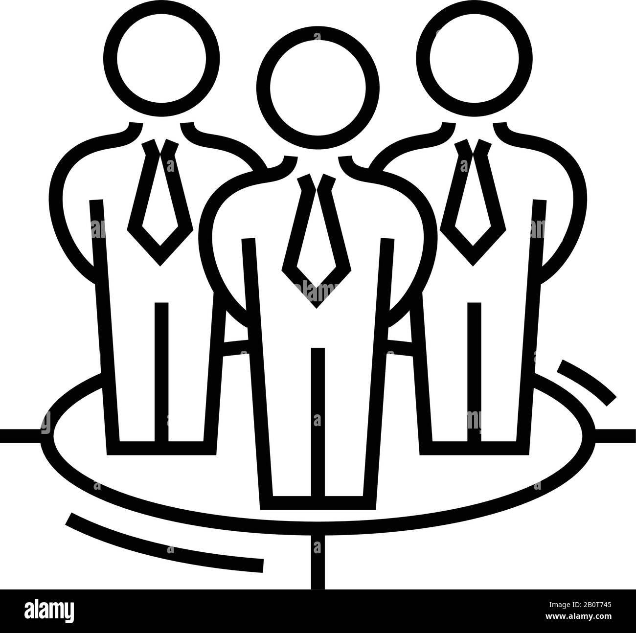 Bosses line icon, concept sign, outline vector illustration, linear ...