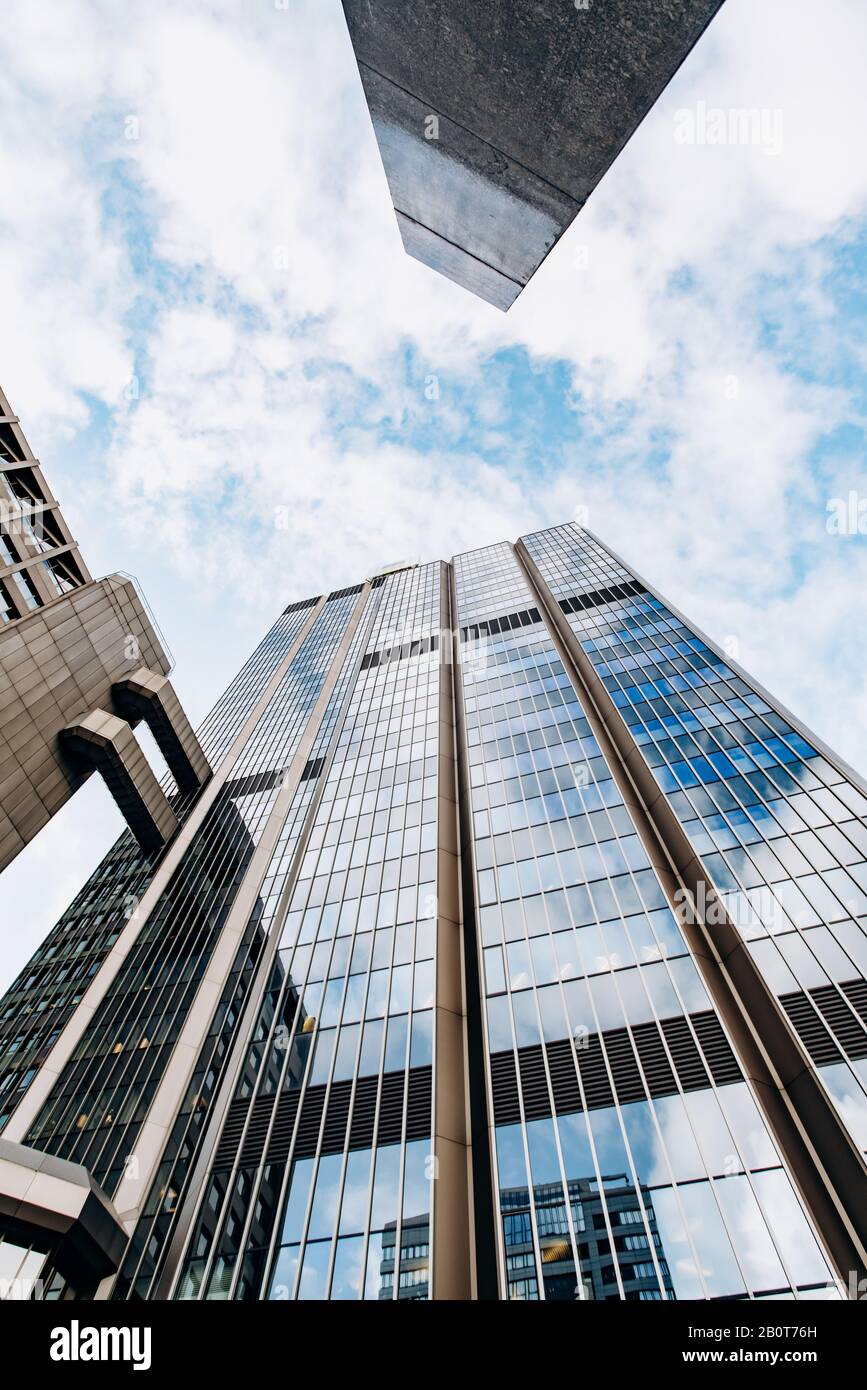 Modern beautiful skyscrapers on a beautiful sky background Stock Photo ...
