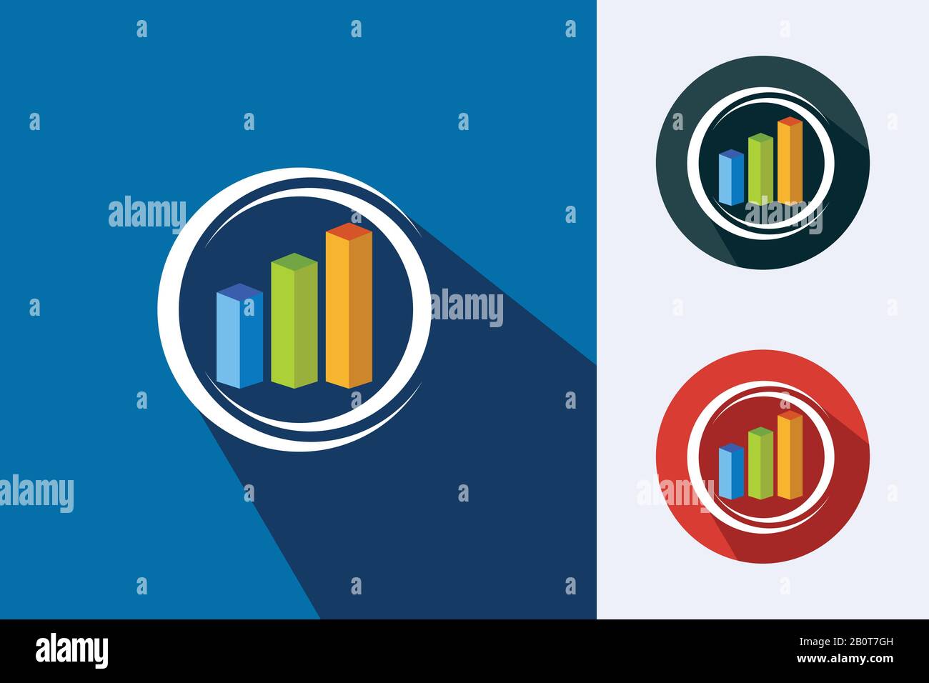 Financial Bar / chart icon, Financial Accounting Logo concept Stock ...