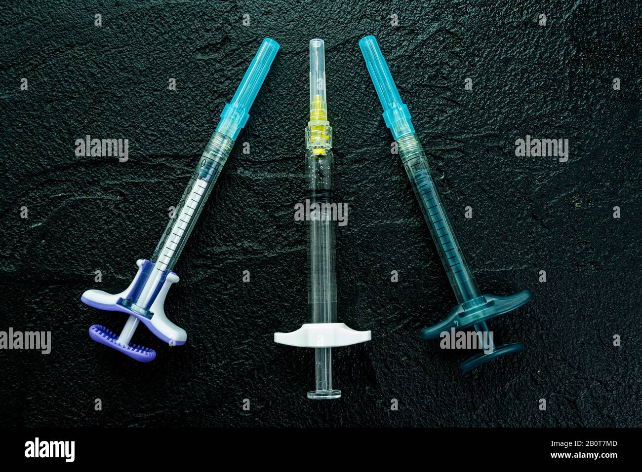 A set of different syringes on lack. Face Cosmetics Injecting Stock ...
