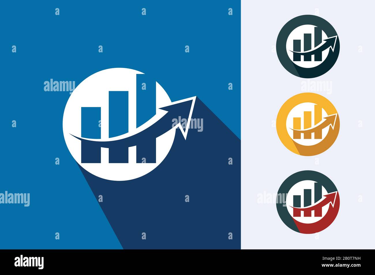 Financial Bar / chart icon, Financial Accounting Logo concept Stock ...