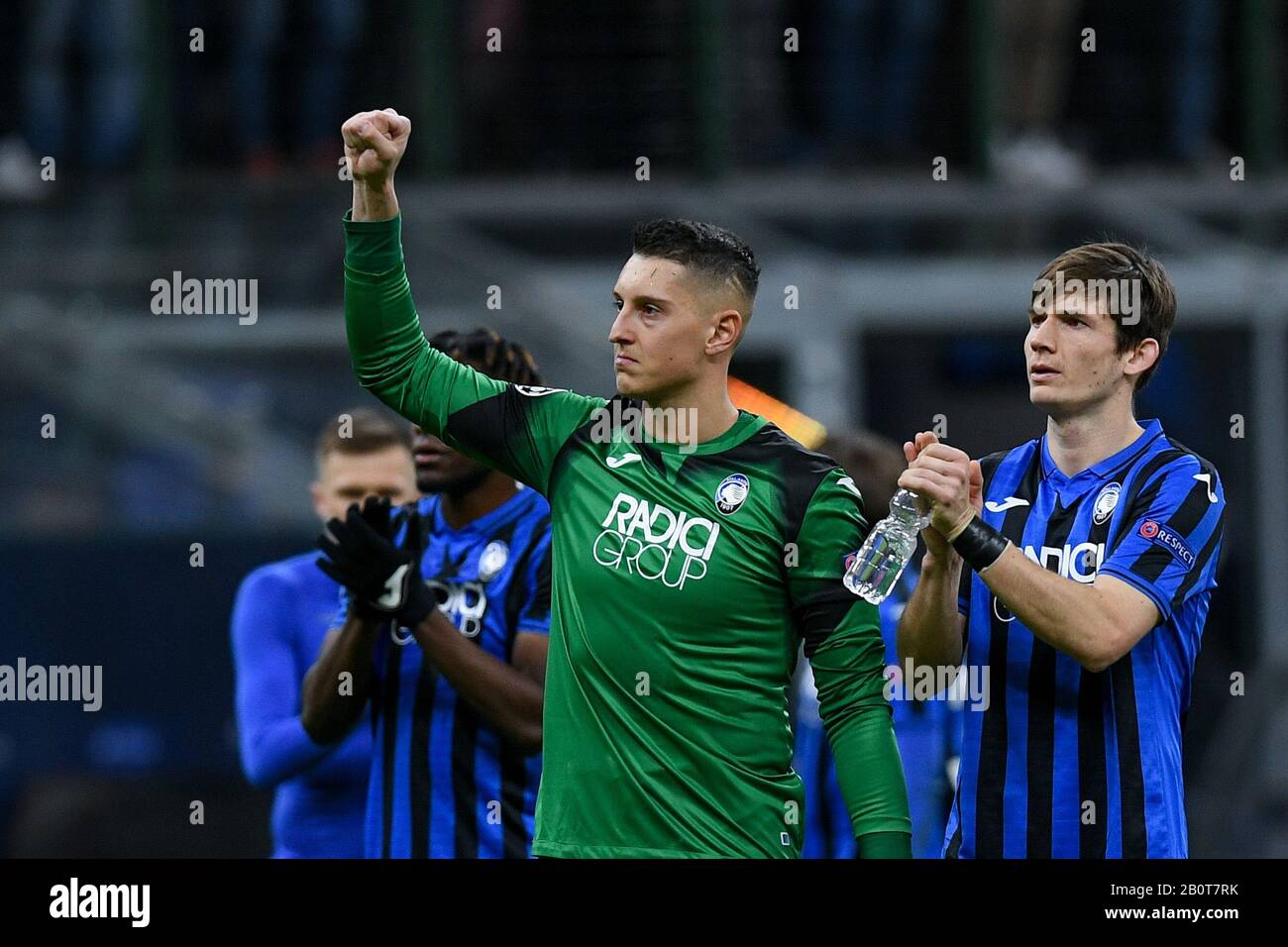 Pierluigi Gollini of Atalanta celebrates the victory during the UEFA ...
