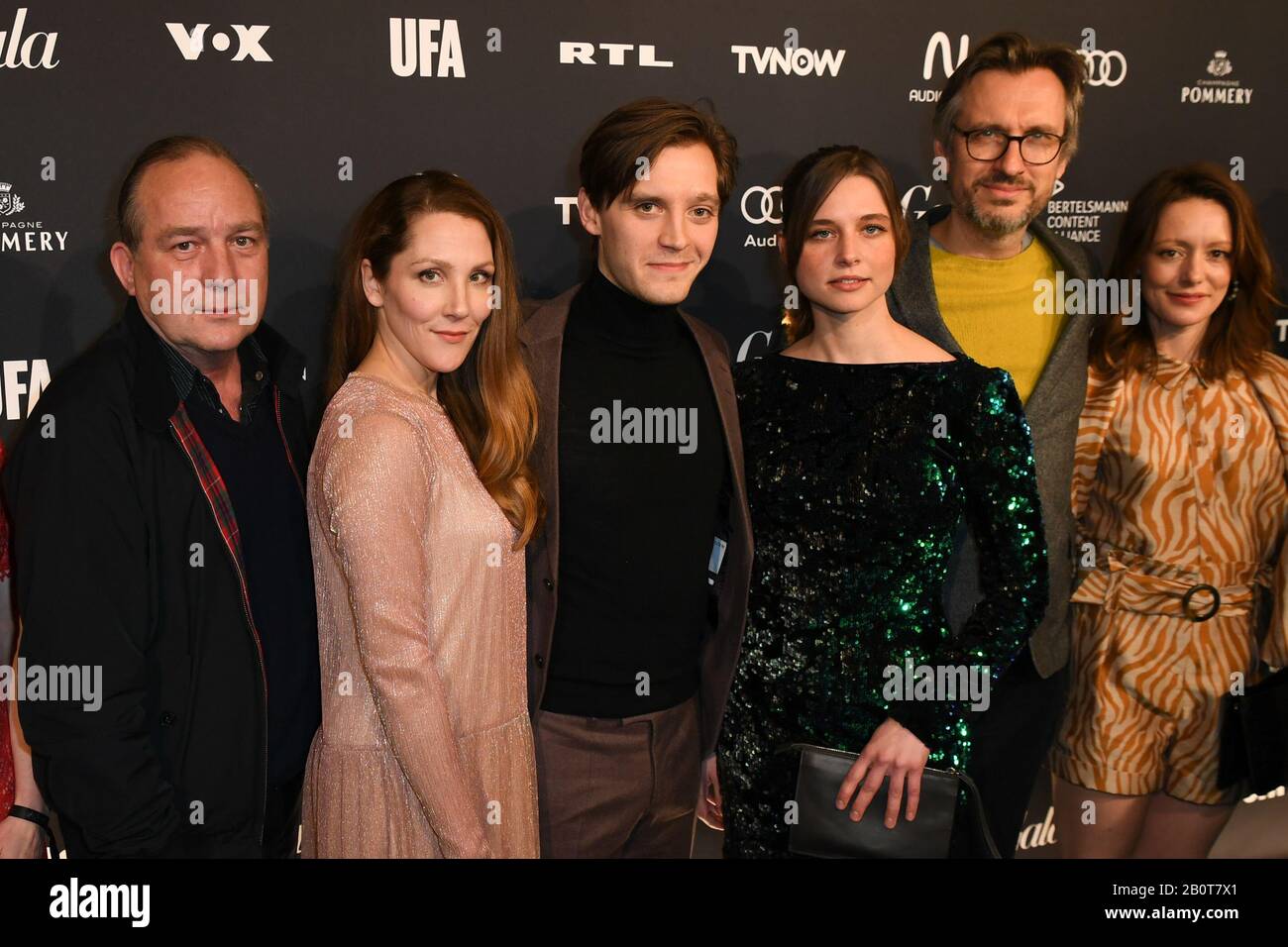 Berlin, Germany. 20th Feb, 2020. Actors Uwe Preuss (l-r), Nikola ...