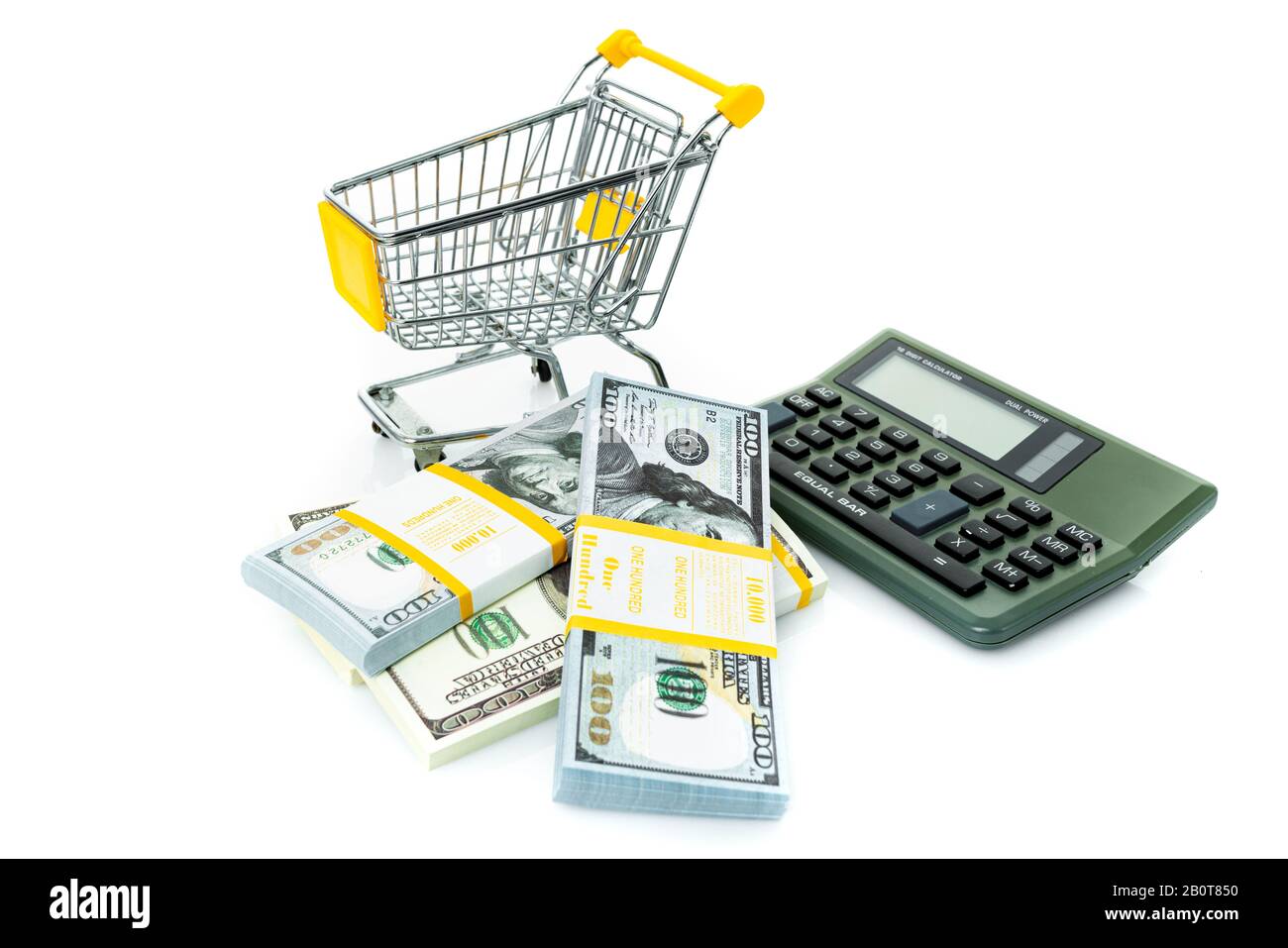 calculator and money. Cash and calculator. Purchase Cost Calculation ...