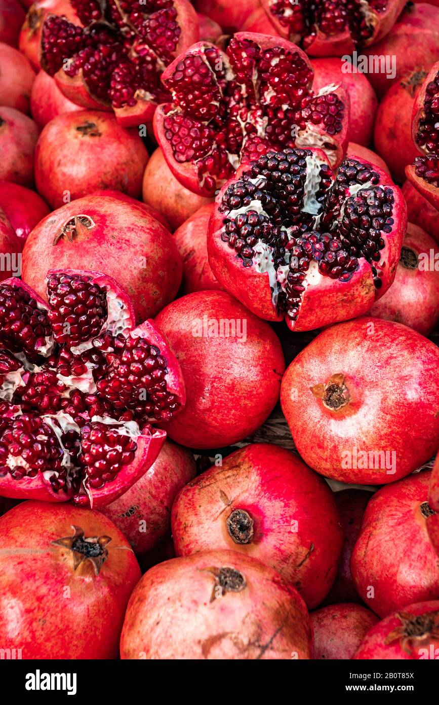 Cut in half pomegranate hi-res stock photography and images - Alamy