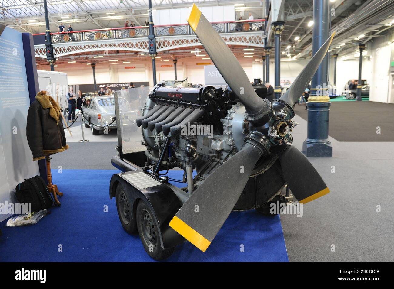 A Rolls-Royce Merlin V-12 27 Litre Spitfire engine on display at the ...