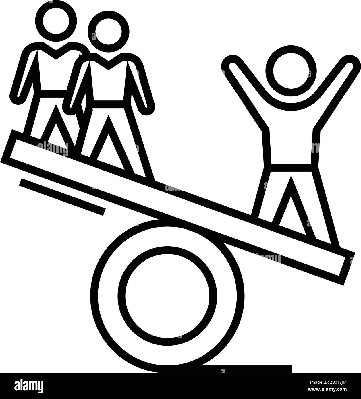 Balance fight line icon, concept sign, outline vector illustration, linear symbol Stock Vector ...