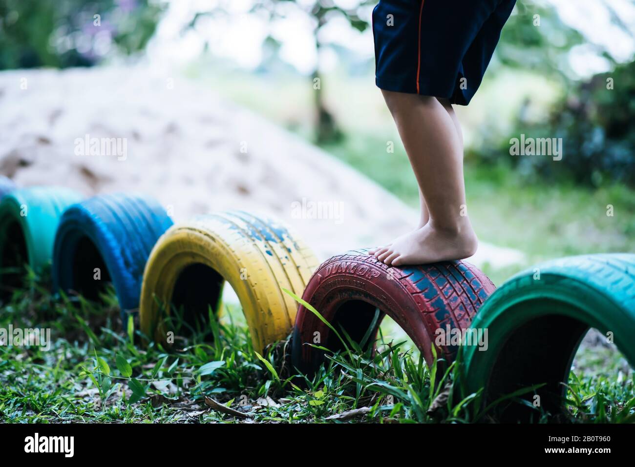 Child running outside in backyard hi-res stock photography and images ...