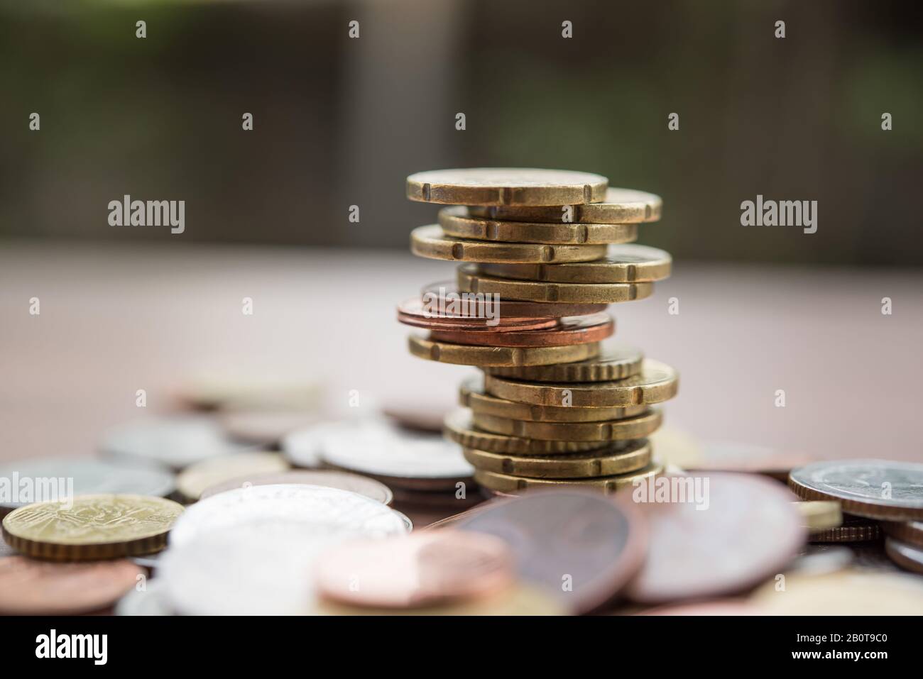 stack of money,save money concept Stock Photo - Alamy