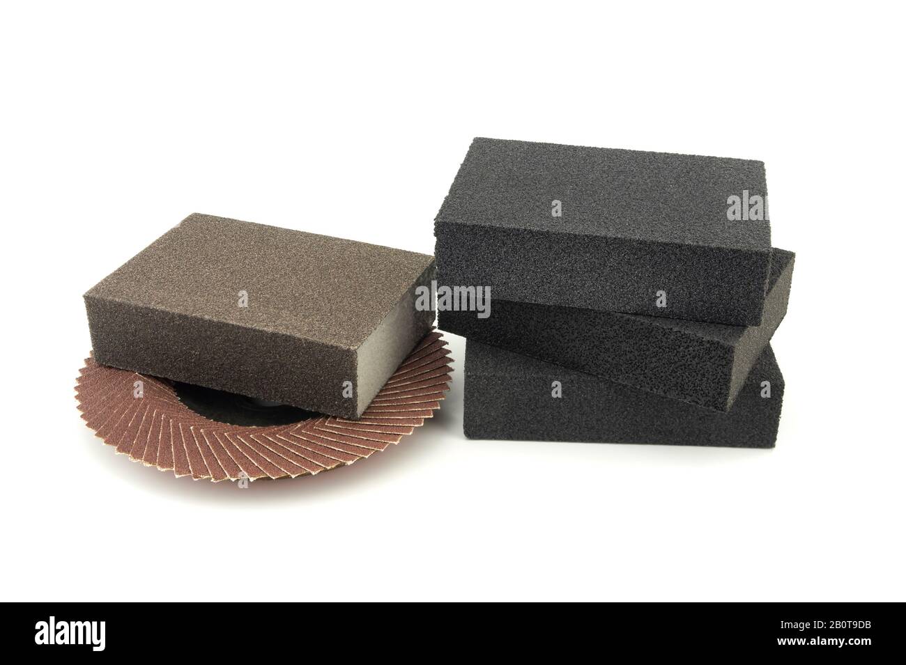 Set of different tools for grinding - flap disc for angle grinder and ...