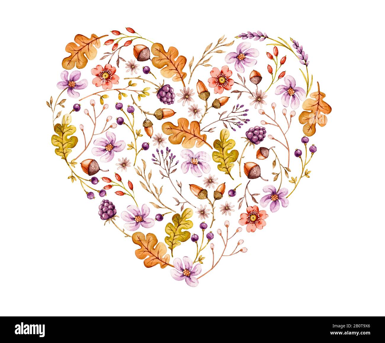 Heart watercolor painting hi-res stock photography and images - Alamy