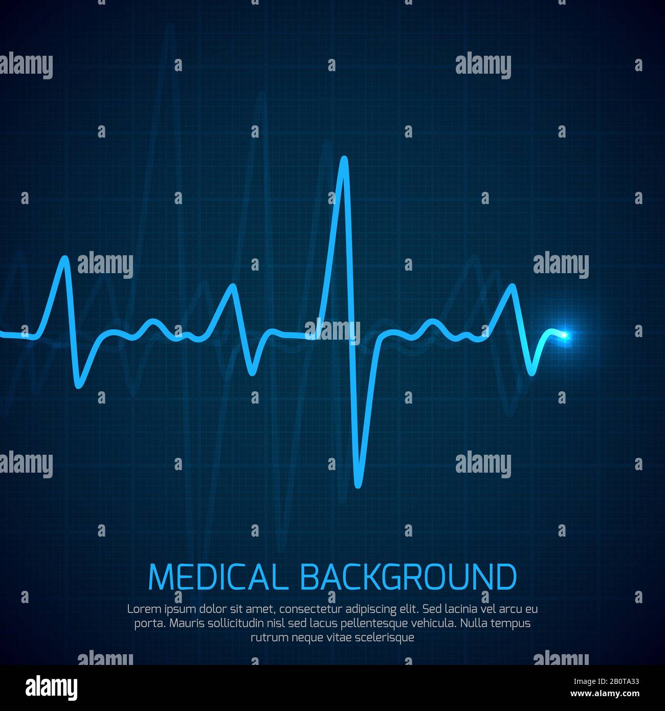 Healthcare vector medical background with heart cardiogram. Cardiology ...
