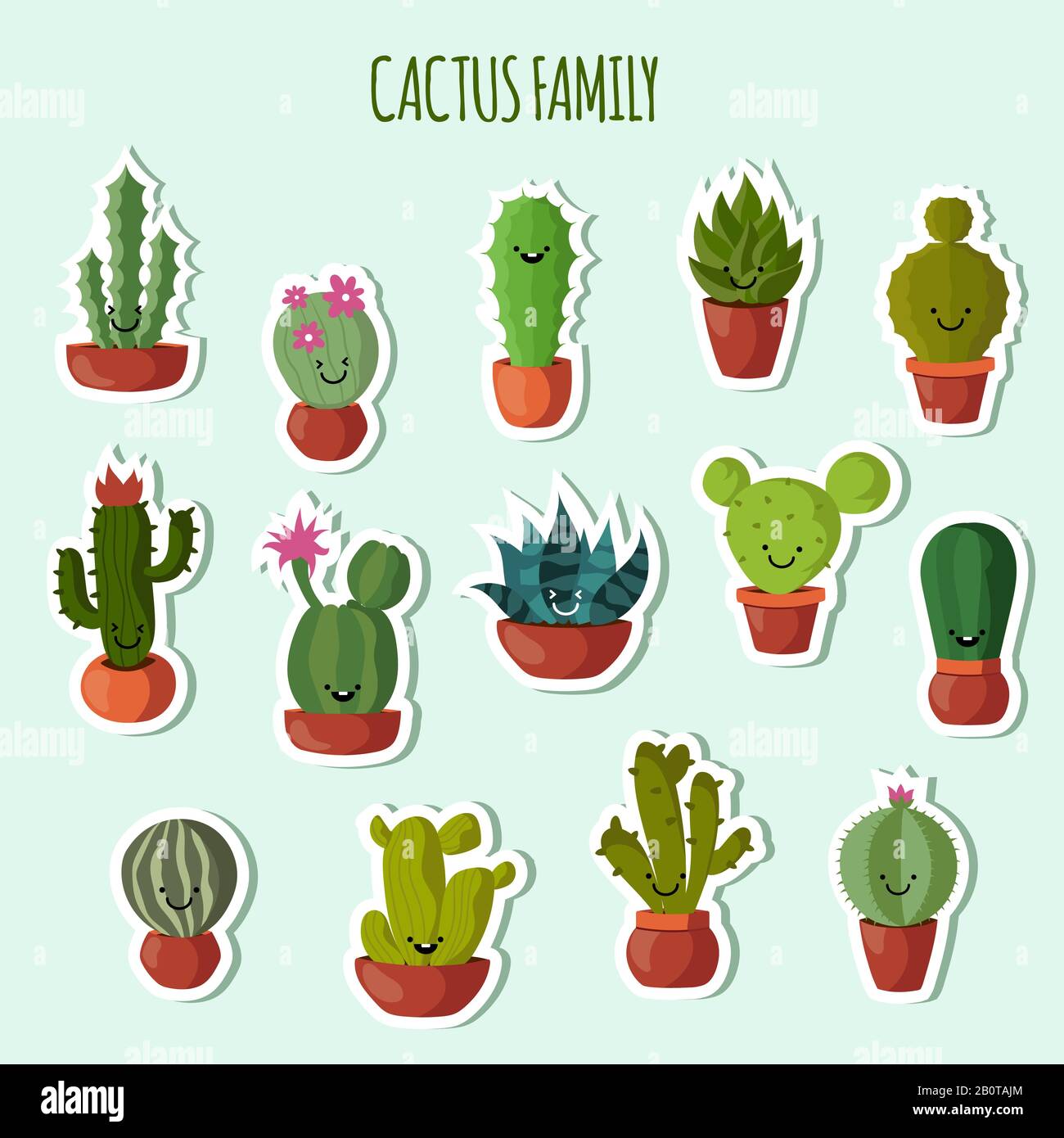 Funny happy cartoon family Stock Vector Images - Alamy