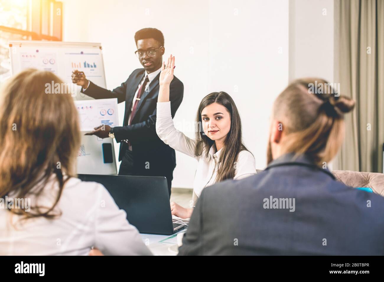 Meeting Discussion Talking Sharing Ideas Concept Stock Photo - Alamy