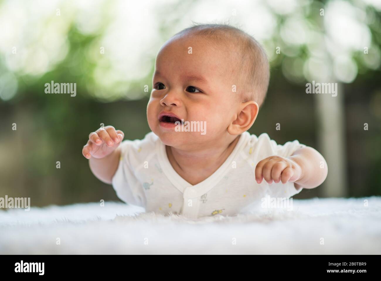 Baby boy crying. Sad child portrait Stock Photo - Alamy