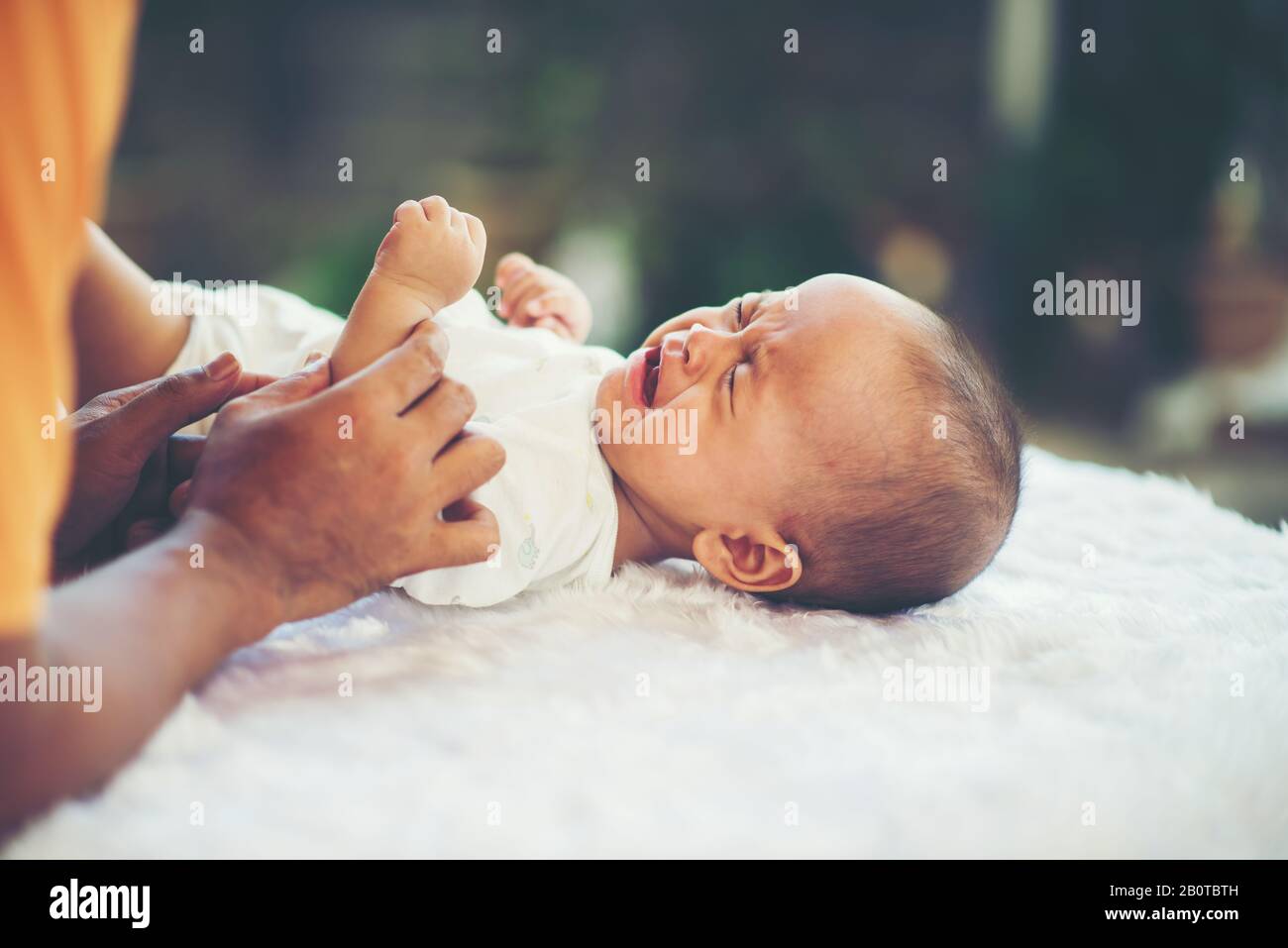 Baby boy crying. Sad child portrait Stock Photo - Alamy