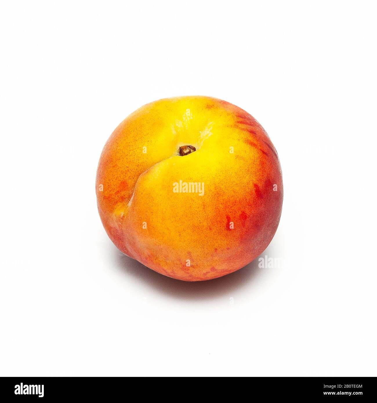 Ripe peach fruit isolated on white background Stock Photo - Alamy