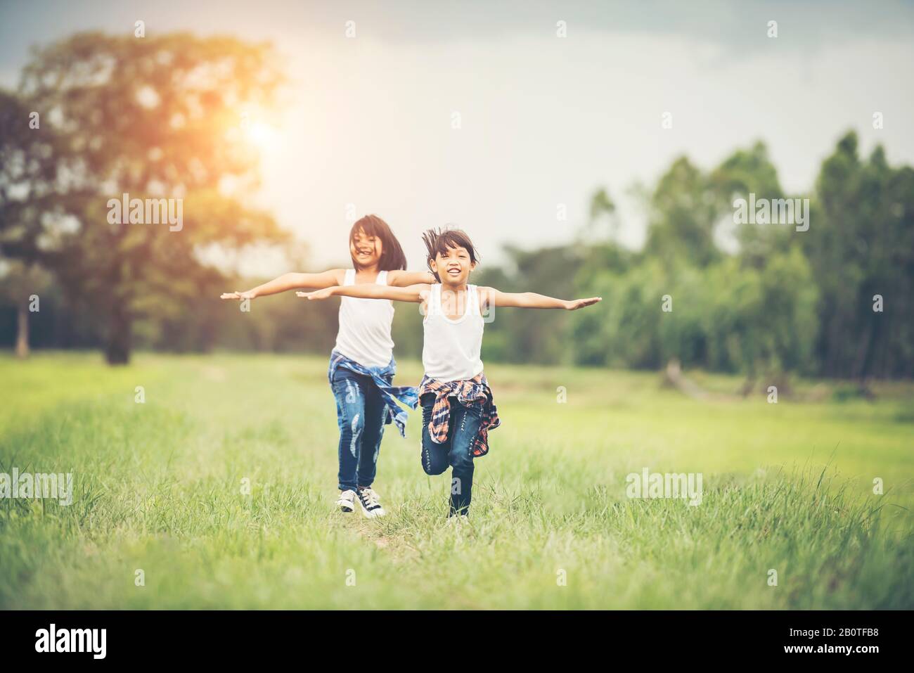 Two Little Girl Best Friends