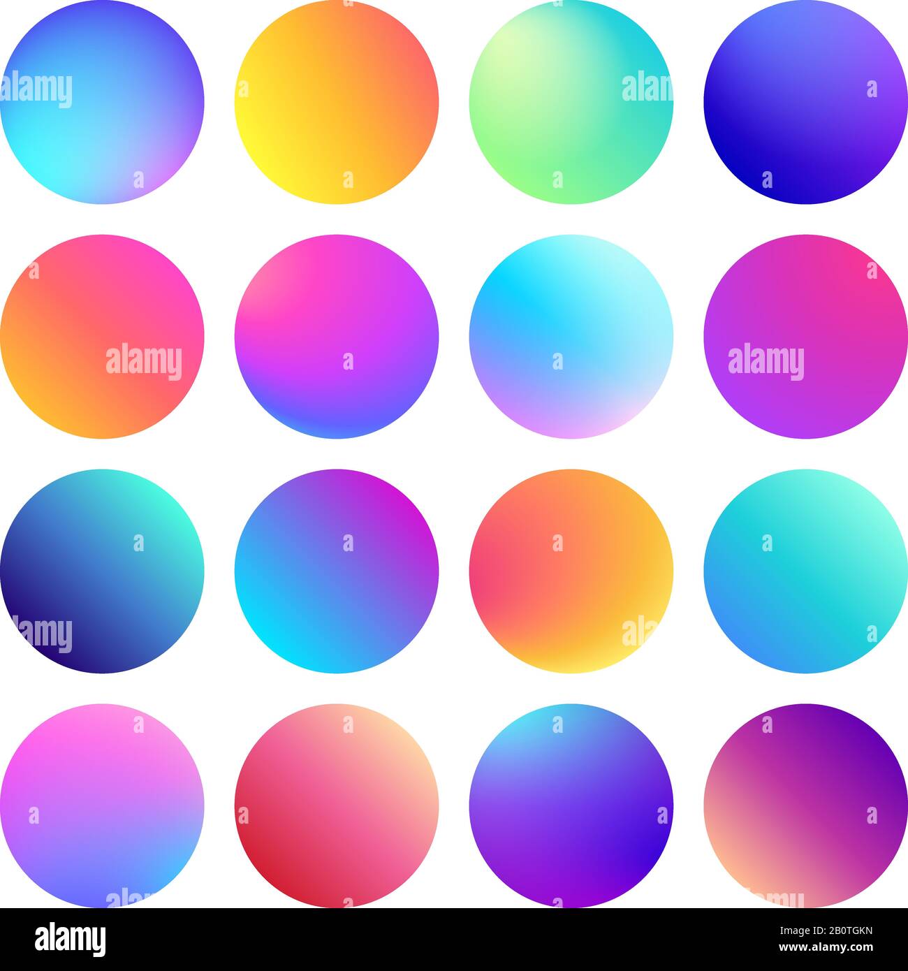 Rounded holographic gradient sphere button. Multicolor fluid circle ...